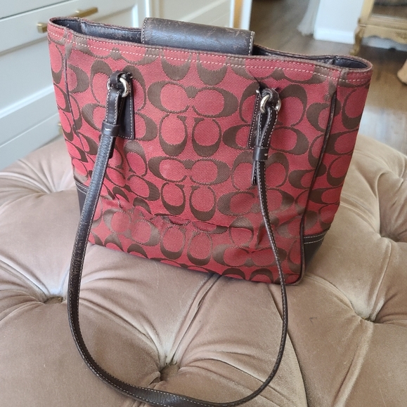 Coach | Bags | Used Coach Light Red Tote | Poshmark